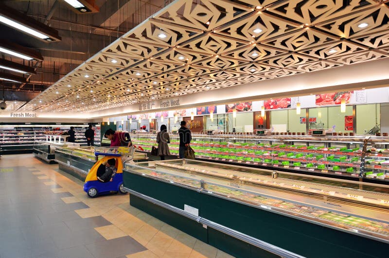 Chinese supermarket editorial stock image. Image of business - 24468079