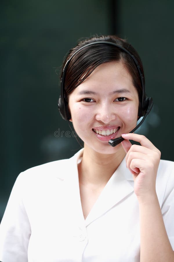 Chinese Sustomer Service Agent Stock Photo - Image of phone, operator ...