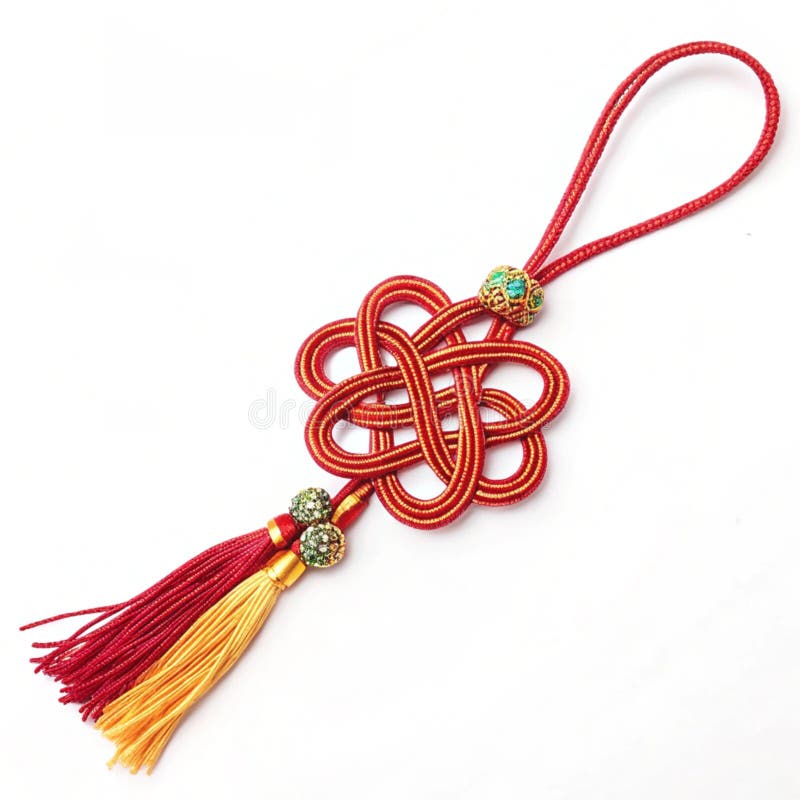 Chinese Symmetrical Ornament Knot Isolated on White Background Stock ...