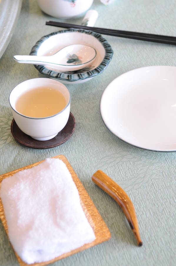 Chinese table setting stock photo. Image of home, napkin - 12392298