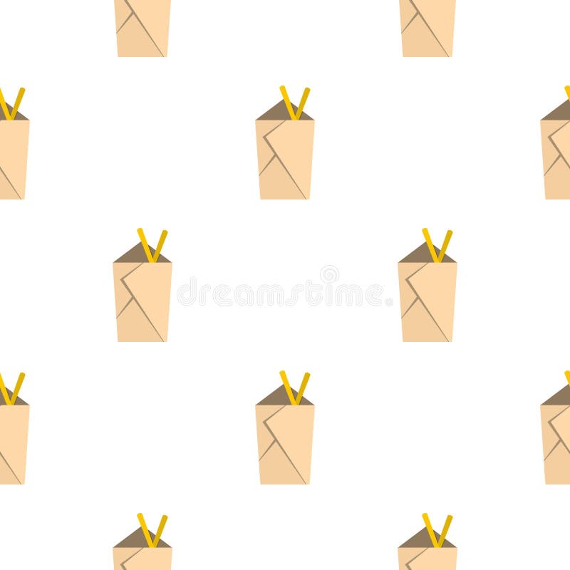 Chinese Take Out Box Pattern Stock Vector - Illustration of noodle ...