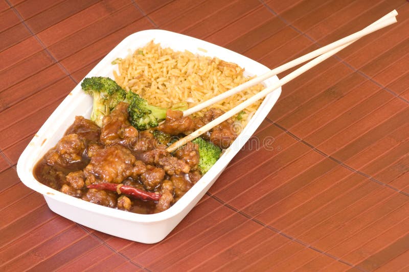 Chinese take out dinner stock image. Image of sticks - 43902921