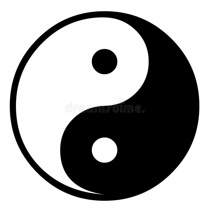 Chinese Tao symbol stock illustration. Illustration of contrast - 31295295