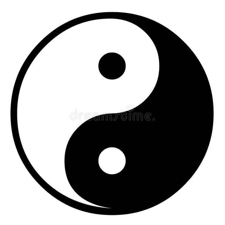 Chinese Tao symbol stock illustration. Illustration of chinese - 7456452