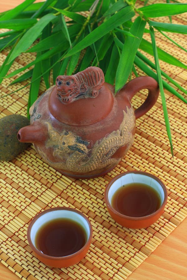 Chinese teapot and tea stock photo. Image of herbal, cafe - 19087480
