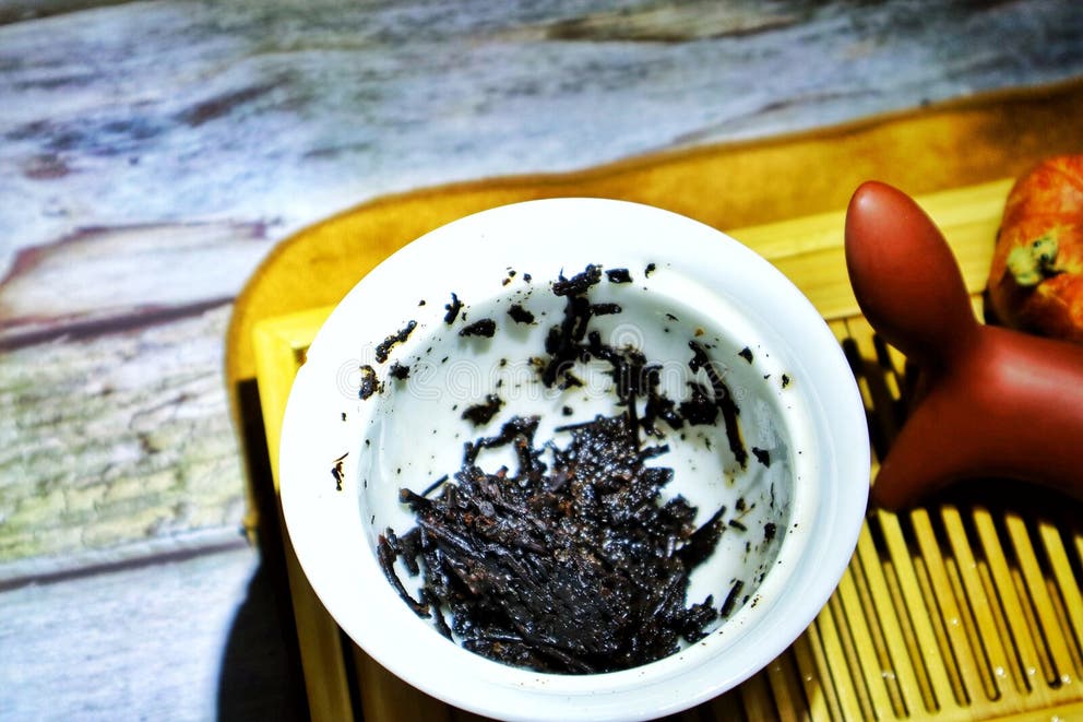 Chinese Tea Ceremony with Old Puer Tea. Stock Photo - Image of drink ...