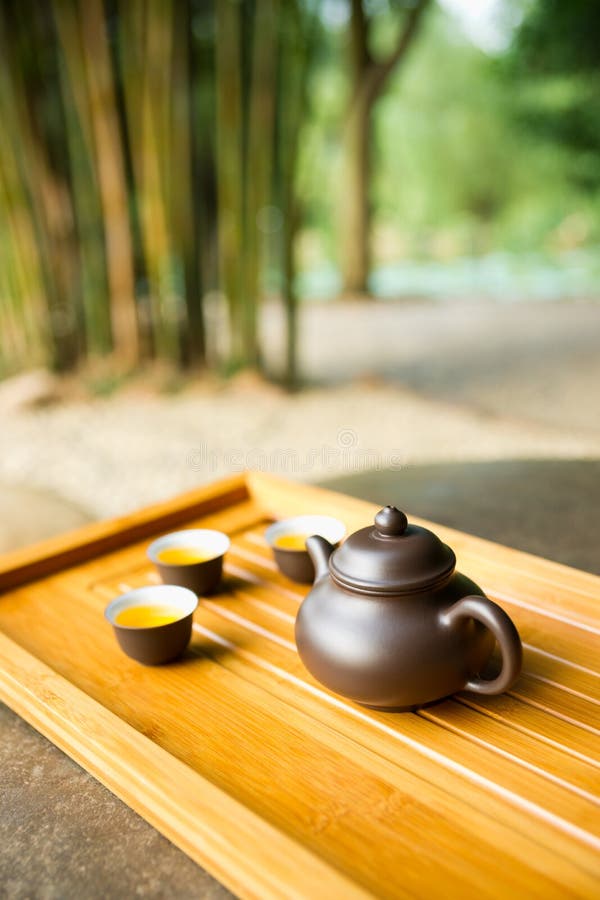 Chinese tea ceremony stock photo. Image of drink, bamboo - 31157276