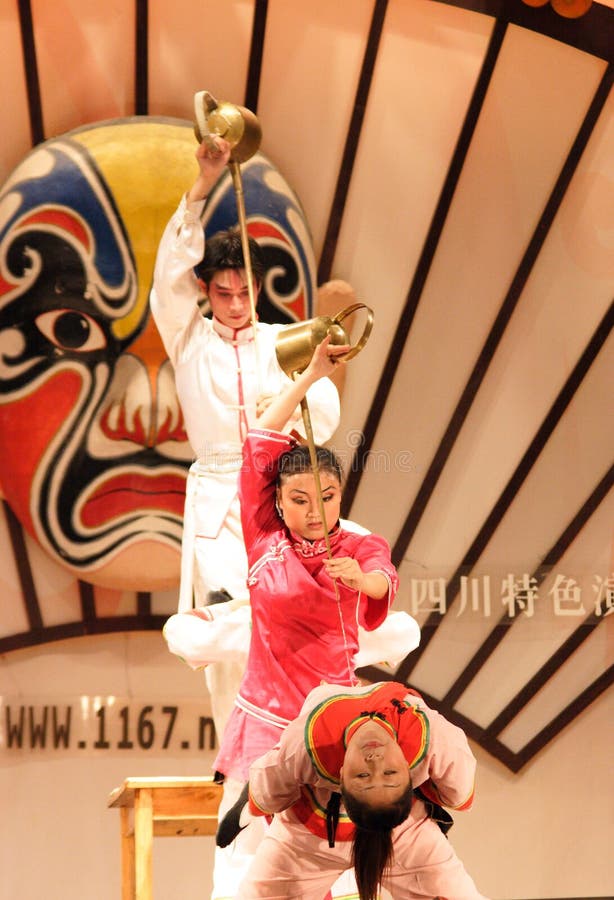 Chinese tea-dance art editorial stock image. Image of performance ...