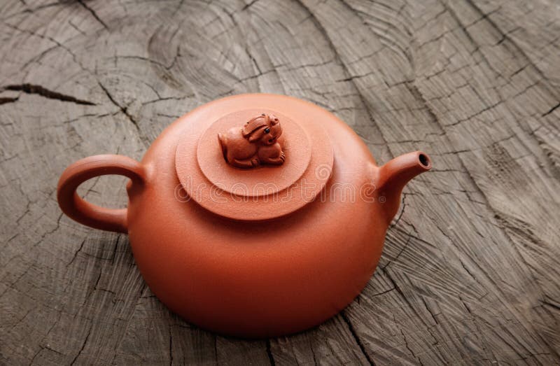 Chinese tea pot. Clay pot stock image. Image of japanese - 278705383