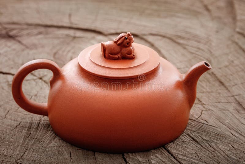 Chinese tea pot. Clay pot stock photo. Image of japanese - 278705394