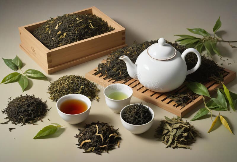 Chinese Tea 10. Quality Dried Chinese Tea Leaves with Freshly Brewed ...