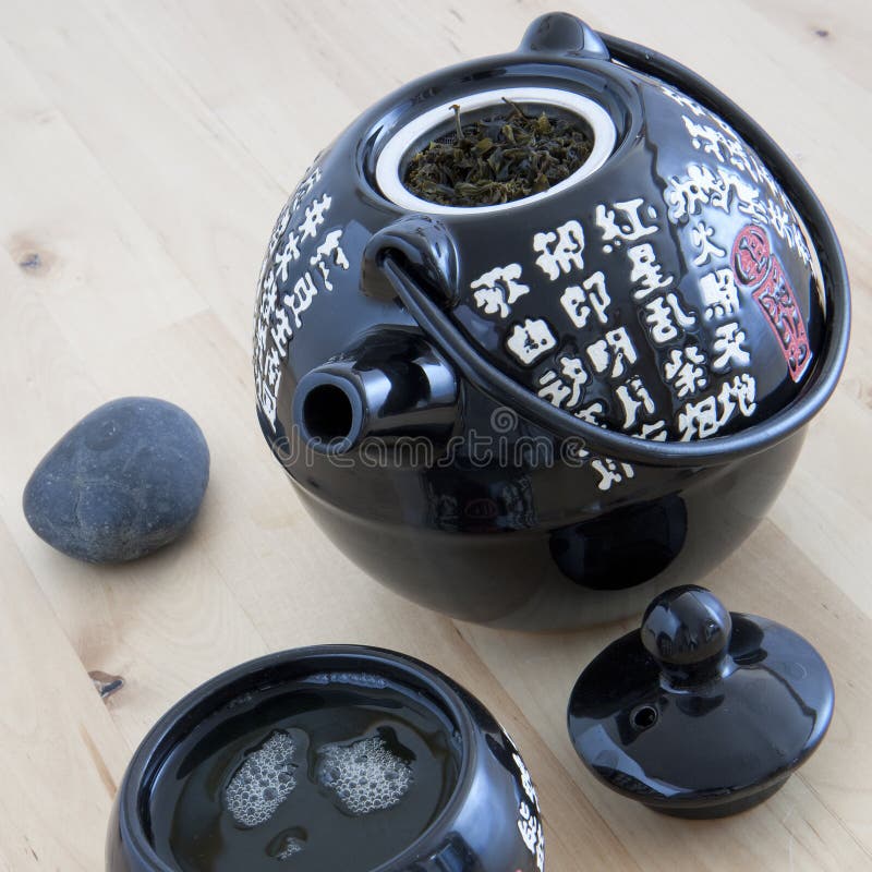 Chinese tea service stock image. Image of black, teahouse - 13006245