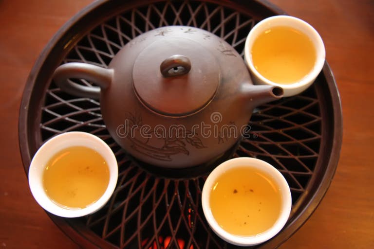 Chinese tea service stock photo. Image of morning, cups - 3426908