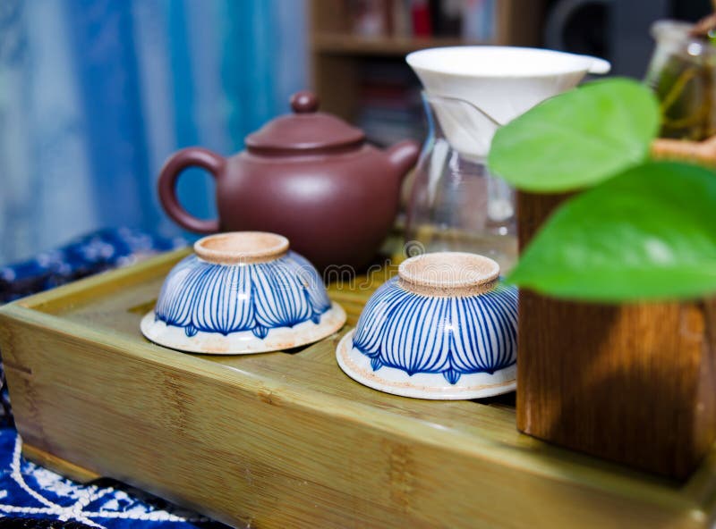Chinese tea set stock photo. Image of wooden, bamboo - 25542226