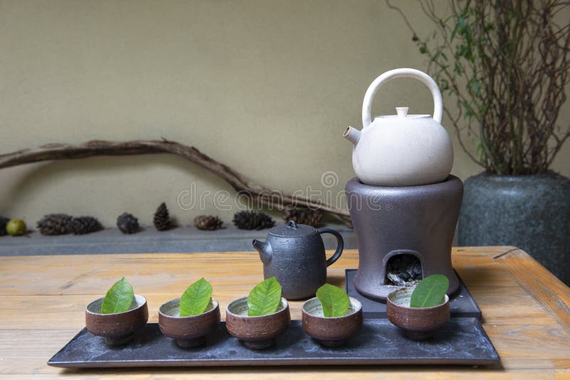 Chinese tea set stock photo. Image of lifestyle, traditional - 131737964
