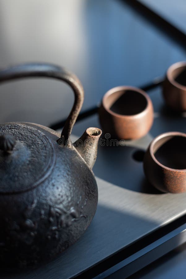 Chinese tea Set up stock image. Image of teapot, bowl - 172331641