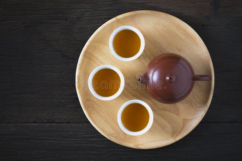 Chinese Tea Set on Wooden, Closeup Stock Photo - Image of healthy ...