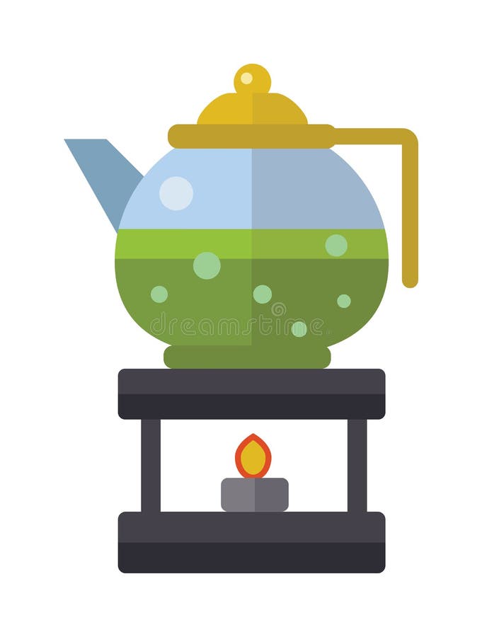 Chinese Tea Vector Symbols. Traditional Eastern Teapot and Teacups on ...