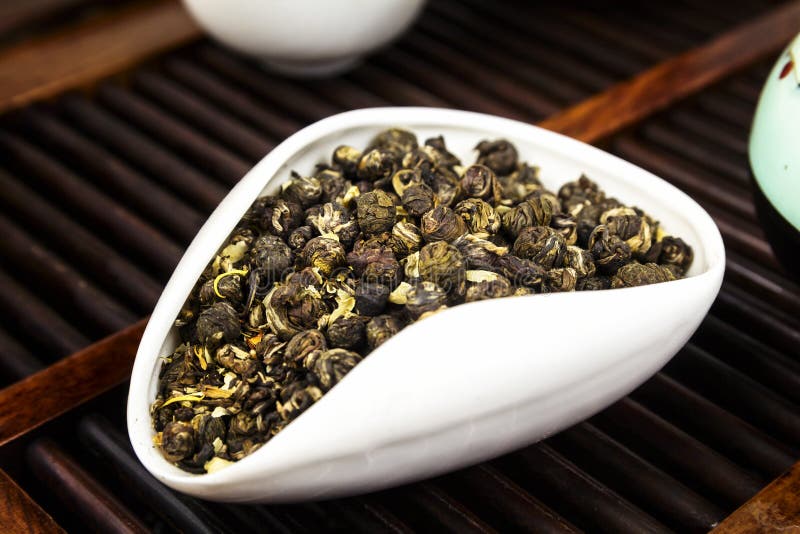 Chinese tea on wood plate stock photo. Image of macro - 71094608