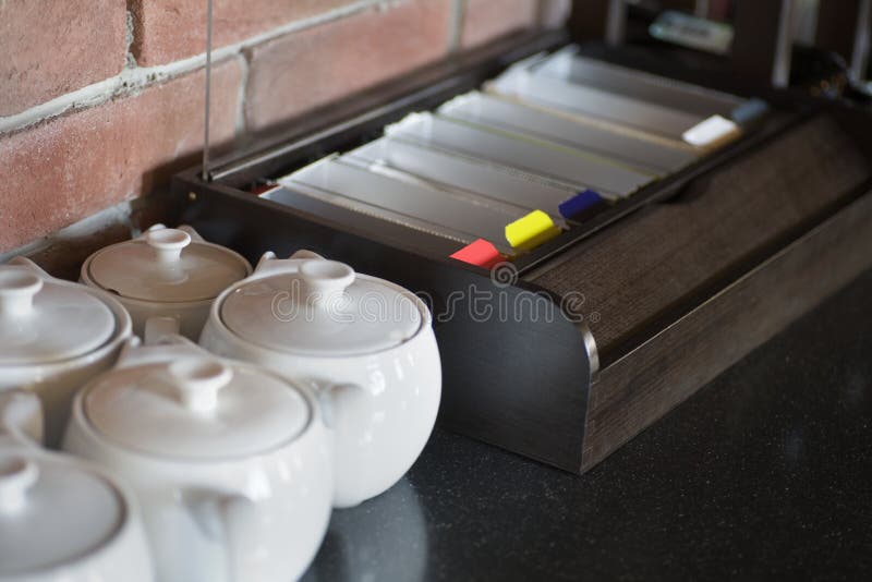 Chinese Teapots with Tea Sachets Stock Image - Image of kettle, white ...