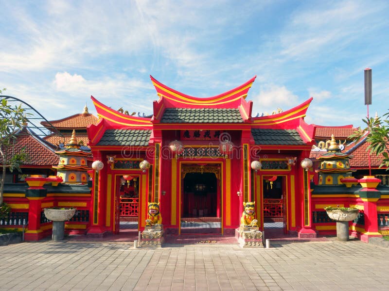 Buddhist temple in Manado stock image. Image of building - 37896153