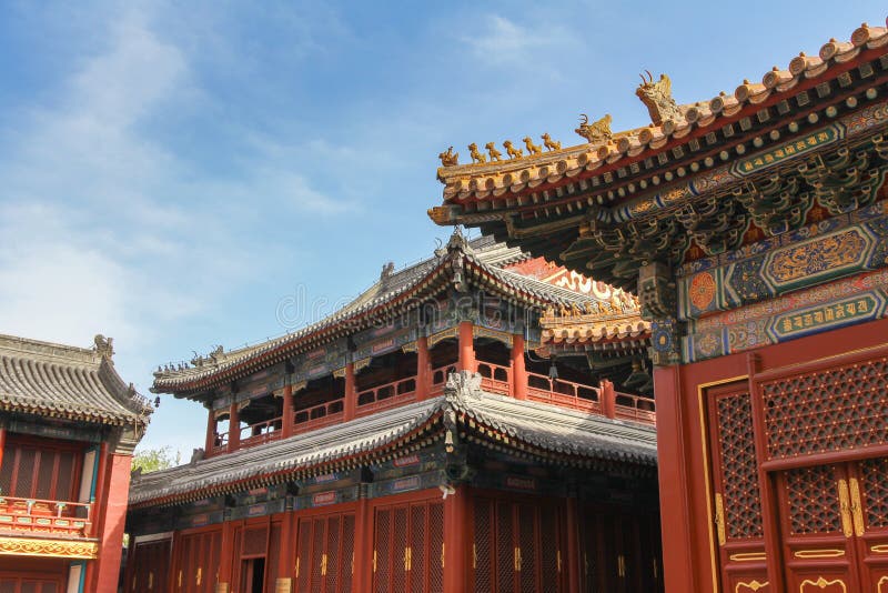 Chinese Temple Architecture Stock Image - Image of architecture ...