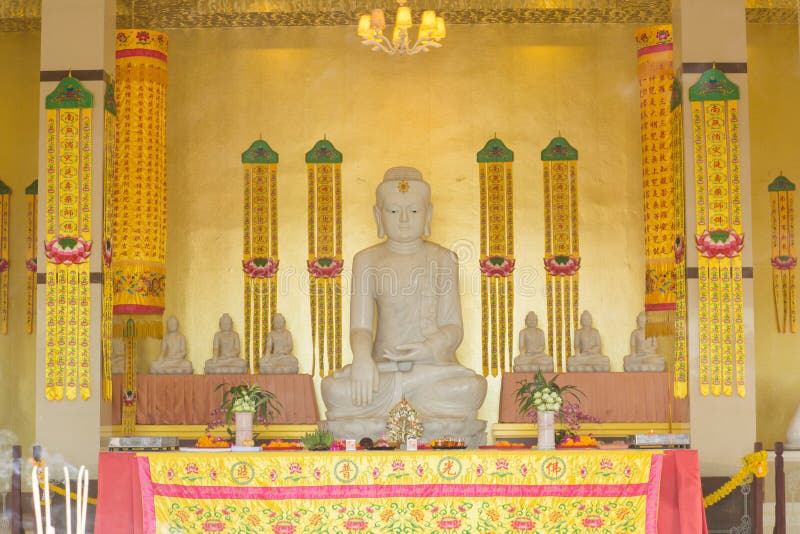 Chinese Temple with Buddha Statue Stock Photo - Image of buddha, symbol ...