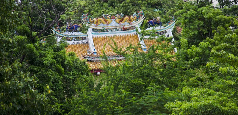 Chinese Temple In The Forest Stock Photo - Image of taiwan, building ...