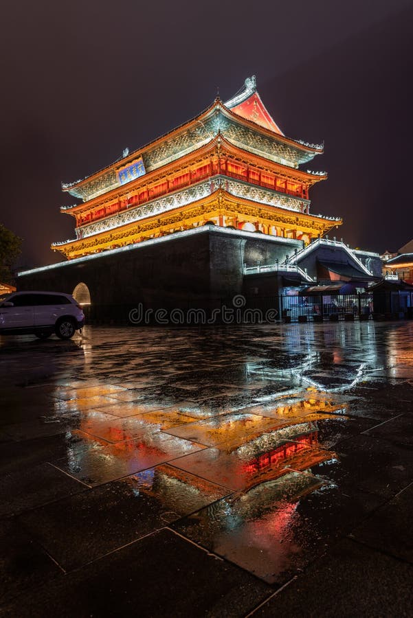 Chinese Temple Gate in Xian Stock Photo - Image of chinese, culture ...