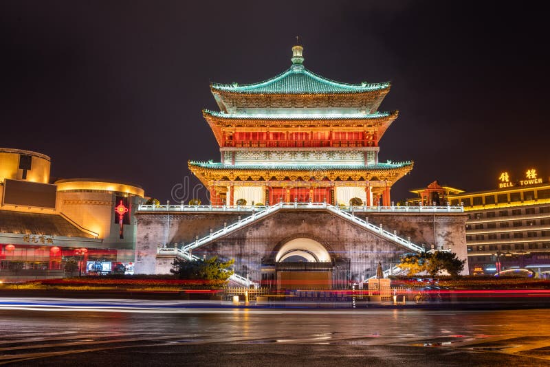 Chinese Temple Gate in Xian Stock Photo - Image of chinese, culture ...