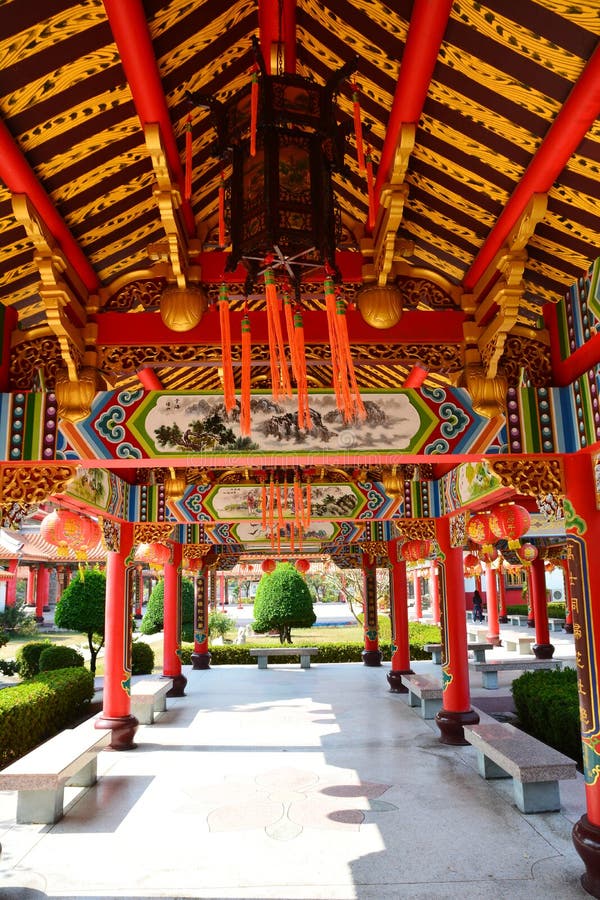Chinese temple stock photo. Image of historic, corridor - 91189406