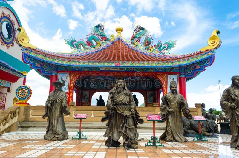 Chinese Temple Pattaya Thailand Stock Photo - Image of china, macau ...