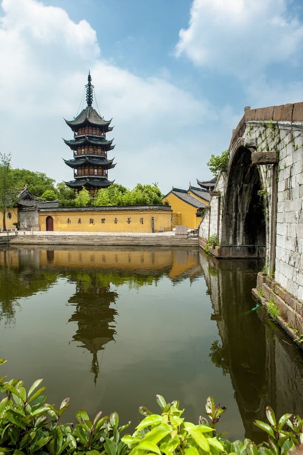 Temple, River and Waterfall at Toroko Gorge, Hualien, Taiwan Stock ...