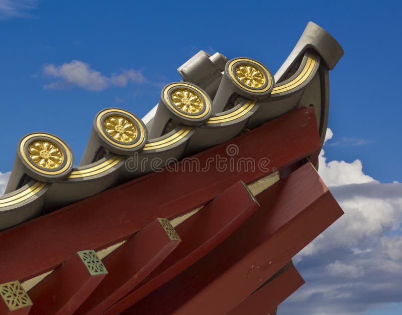 Chinese Temple Roofline Detail Stock Image - Image of chinese, tooth ...