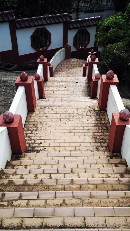 Chinese temple steps stock photo. Image of china, sarawak - 56316948