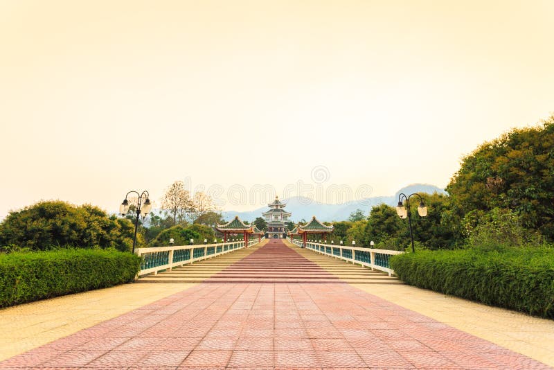 Chinese temple on sunset stock image. Image of beijing - 54419629