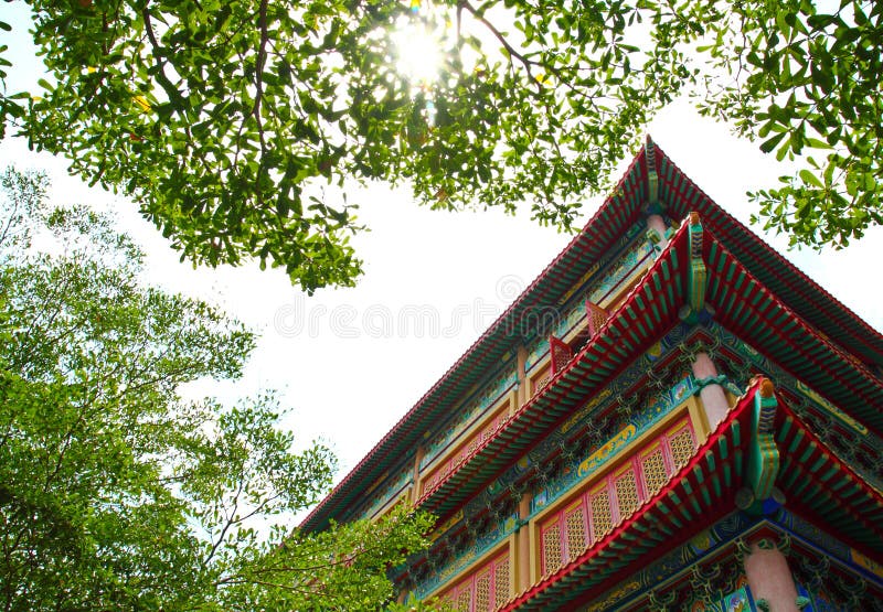 Chinese temple in Thailand stock photo. Image of retro - 23866314