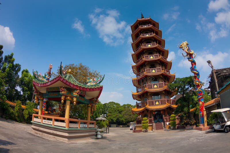 Chinese Temple in Thailand stock image. Image of landscape - 38166875