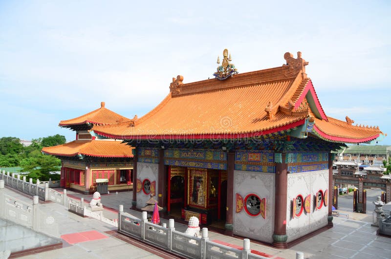 Chinese temple in Thailand stock photo. Image of city - 62196896