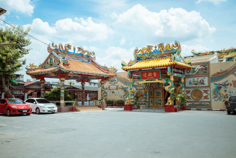 Chinese temple in Thailand editorial stock photo. Image of place ...