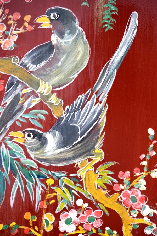 Chinese Temple Wall Art stock image. Image of religious - 5262745