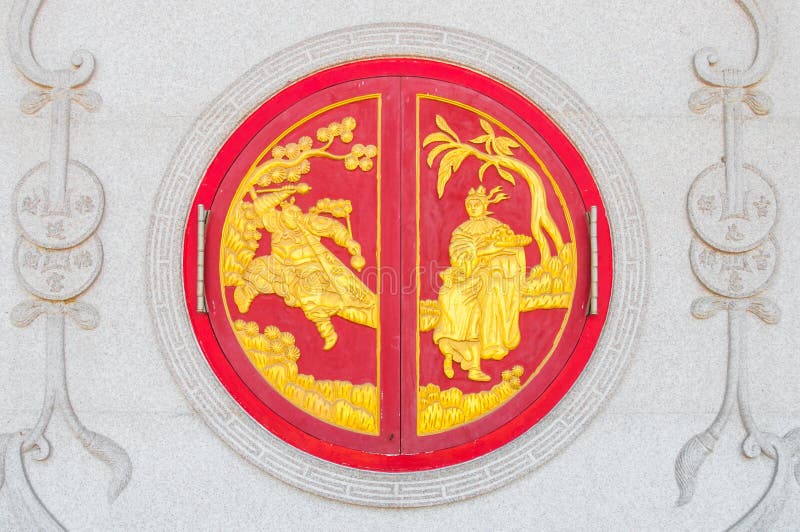 Chinese temple windows stock image. Image of decoration - 85321617