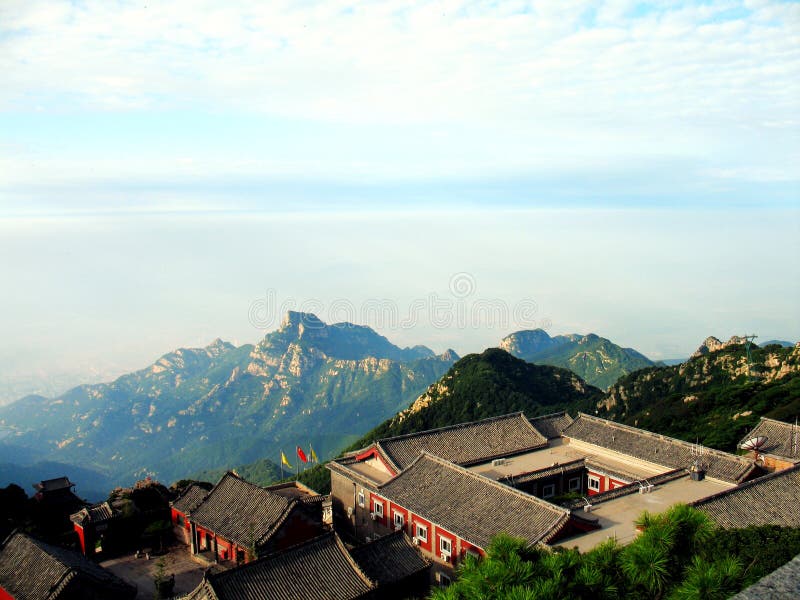 Chinese temples stock image. Image of temple, hill, civilizations ...