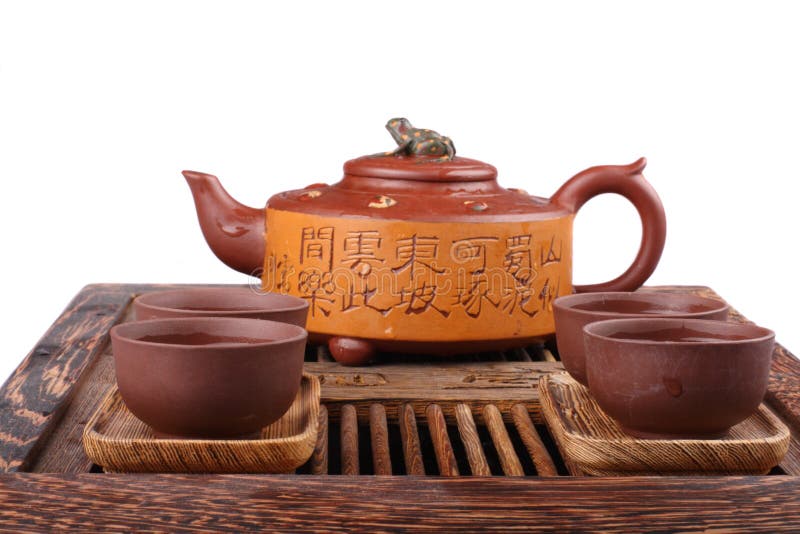 Gele theepot en mok stock foto. Image of hitte, koppen - 17026518