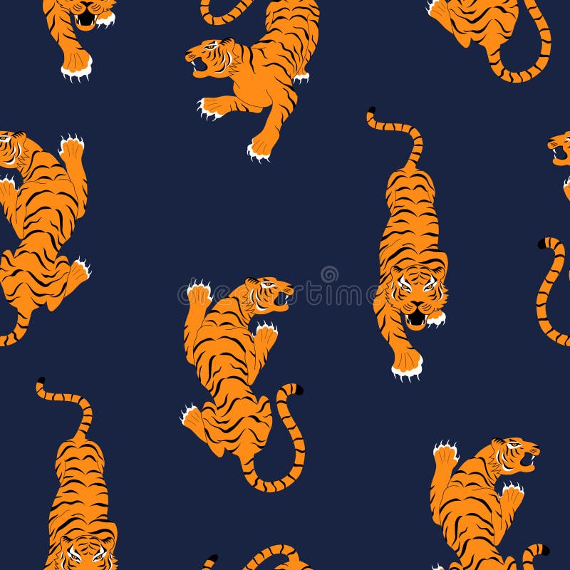 Tiger Chinoiserie Stock Illustrations – 65 Tiger Chinoiserie Stock ...