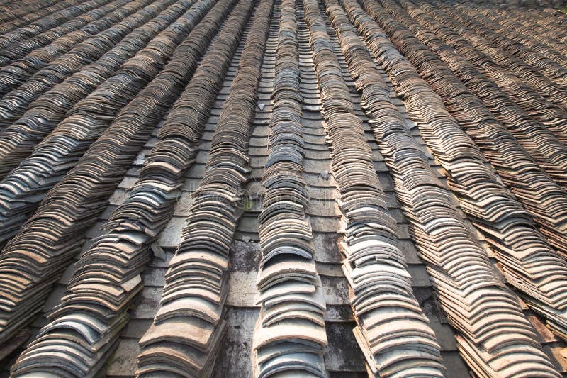 Chinese tile on the roof stock image. Image of material - 327675259