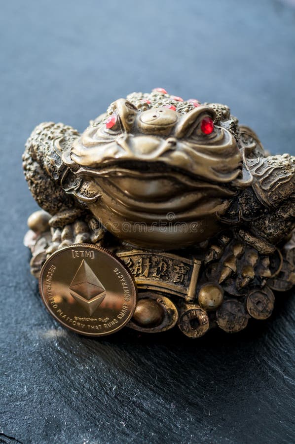 Chinese Toad with Etherium Coin Editorial Stock Photo - Image of east ...