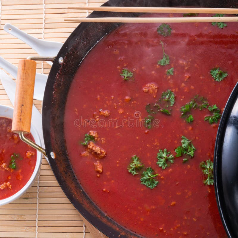 Chinese tomato soup stock image. Image of leaf, bhuna - 29449885