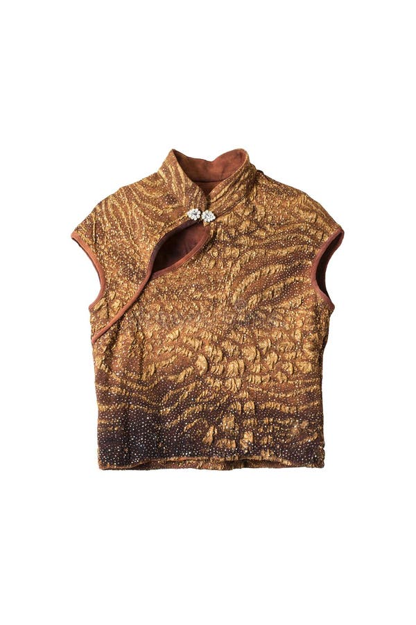 Chinese top isolated stock image. Image of sleeveless - 94442459