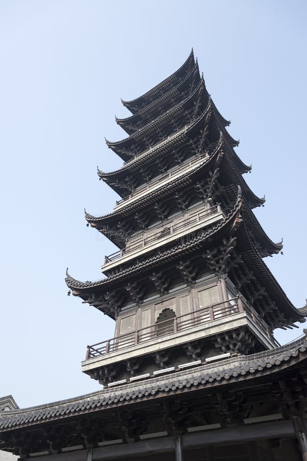 Chinese Tower stock image. Image of wuzhen, asia, construction - 29453023
